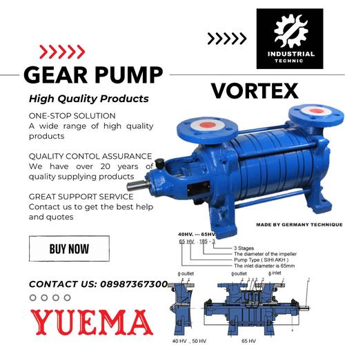 Jual POMPA VORTEX YUEMA 50HV165-1 CAST IRON GLAND PACKING/ VORTEX PUMP ...
