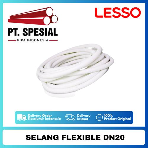 Jual Flexible Lesso Conduit DN20 Putih 50 Meter Selang Flexible 50 Roll ...