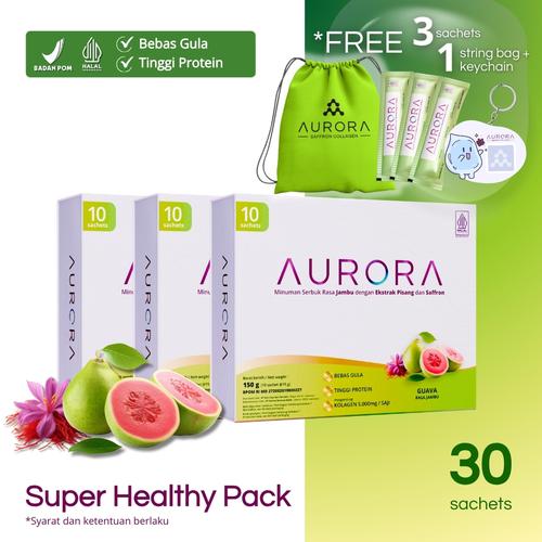 Jual Aurora Saffron Collagen Creatine Guava | Super Healthy Pack 30 ...