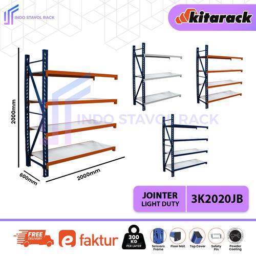 Jual Rak Gudang Besi Jointer 300kg per Layer 2M 4 Susun P 2M Biru ...