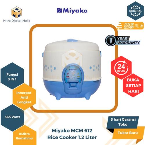 Jual [COD] Miyako MCM 612 Rice Cooker 1.2 Liter MCM612 Magic Com Cook ...