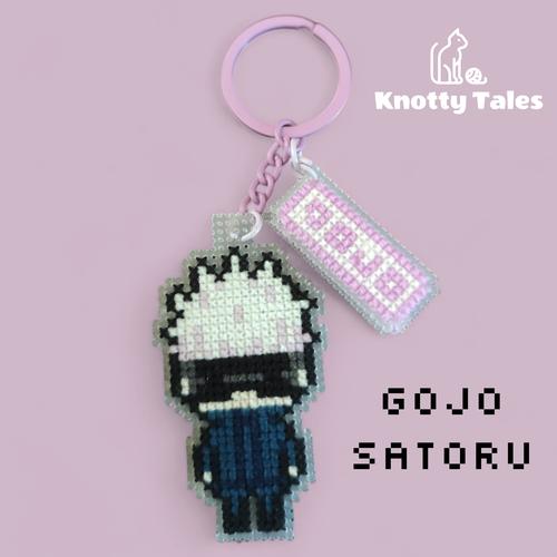 Jual Gantungan Gojo Satoru Cross Stitch Jujutsu Kaisen - name tag only ...