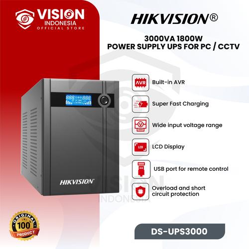 Jual HIKVISION DS-UPS3000 3000VA 1800W POWER SUPPLY UPS FOR PC / CCTV - Jakarta Utara - VISION ...
