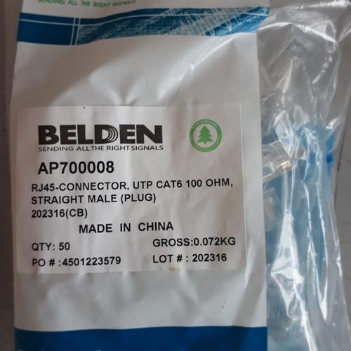 Jual Konektor RJ45 Belden CAT 6 / Connector Jack UTP CAT6 RJ 45 1pack ...