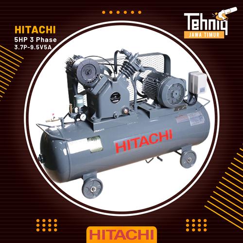 Jual Hitachi Mesin Air Compressor 5HP 3 Phase 3.7P-9.5V5A / Kompresor Angin Hitachi 3.7P-9.5V5A ...