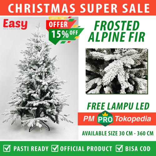 Jual Pohon Natal 1 , 2 , 3 Meter Tinggi 5 - 10 Ft Feet Frosted Alpine ...