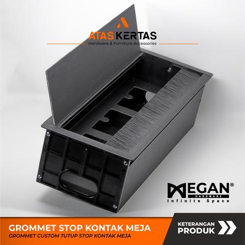 Jual BOX grommet custom-gromet kabel meja-tutup stop kontak meja tanam ...