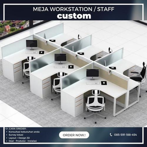 Jual Meja karyawan kantor custom - Jakarta Timur - Idefurniture | Tokopedia