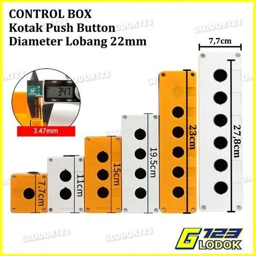 Jual Control Box Kotak Switch Push Button 1 2 3 4 Lubang 22mm Putih ...