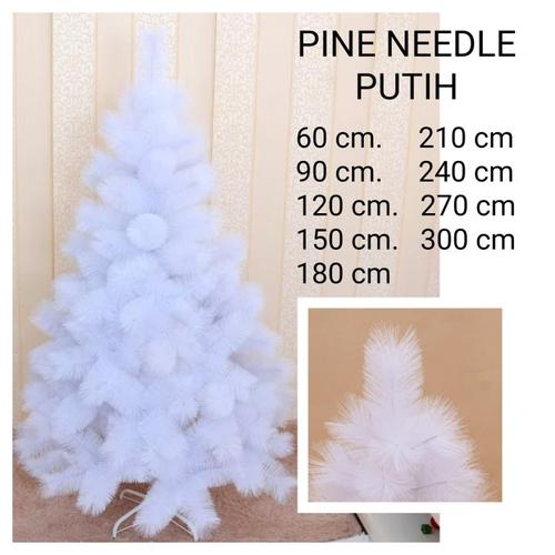Promo [ 210cm 240cm 270cm 300cm ] Pohon Pine Needle Jumbo Putih Salju ...