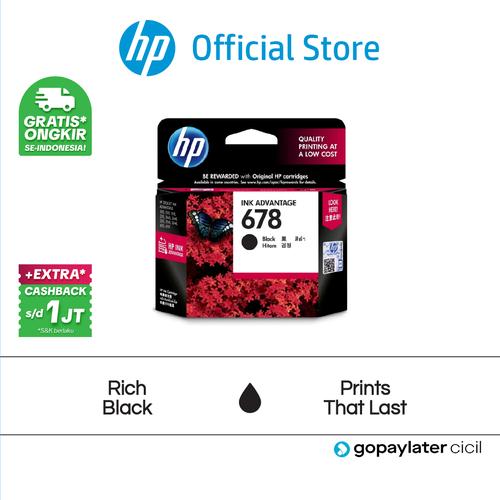 Jual Tinta Printer HP Original 678 Hitam Black Cartridge Combo 2 Pack ...