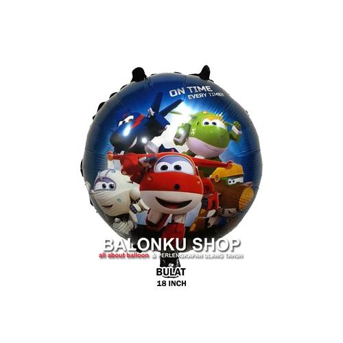 Jual Balon Foil Super Wings / Balon Bulat Super Wings / Balon Super ...