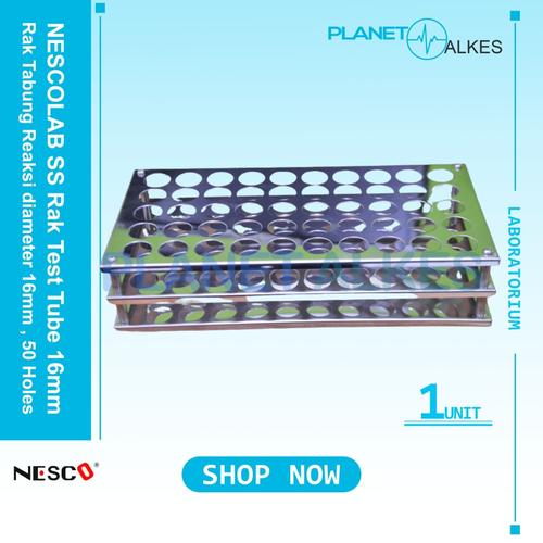 Jual Rak Tabung Reaksi Dia 16 mm 50 Hole SS / Rak Test Tube Steinles ...