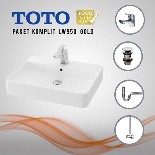 Jual Washtafel TOTO LW 950 CJ / Wastafel Kotak Meja - Body Only - Kota ...