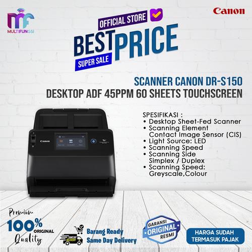 Jual Scanner Canon DR-S150 / DRS150 Desktop ADF 45ppm 60 Sheets ...