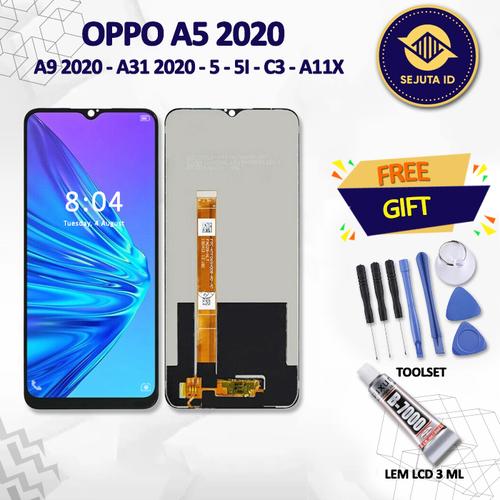 Promo LCD OPPO A5 2020/A9 2020/A31 2020/5/5I/C3/A11X ORIGINAL FULLSET- FREE TOOLSET - LEM LCD ...
