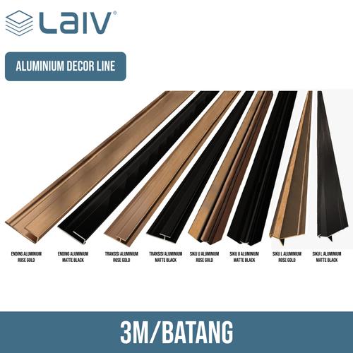 Promo LAIV Aluminium Decor Line UV Marble Sheet SPC Vinyl Transisi Siku ...