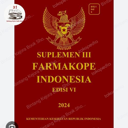 Jual BUKU SUPLEMEN 3 FARMAKOPE INDONESIA EDISI VI 2024 - Kota Bandung ...