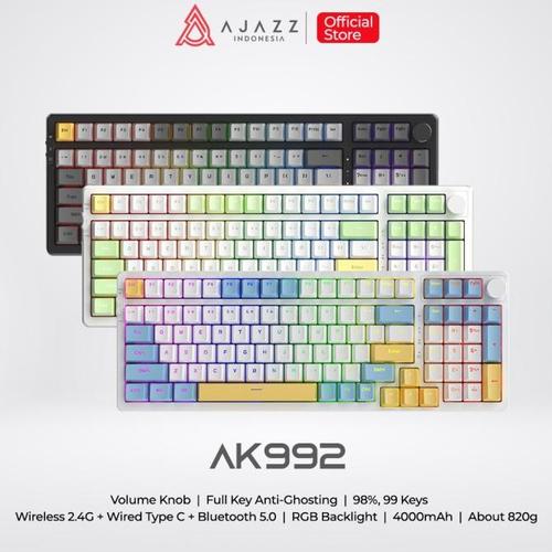 Jual EL-ASTRO AJAZZ AK992 99 KEYS MECHANICAL KEYBOARD THREE-MODE RGB ...