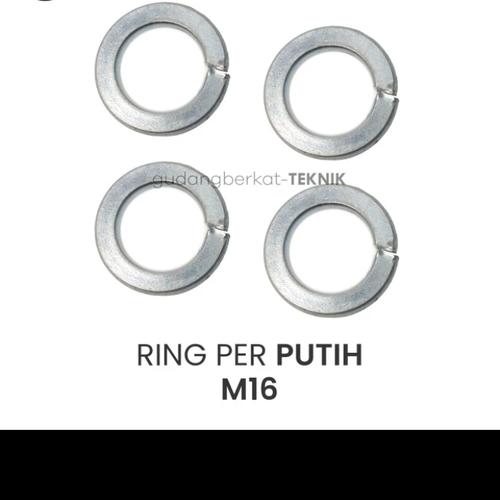 Jual Ring Per M16 Putih/Spring Washer / Ring Ver 16MM Besi Galvanis ...