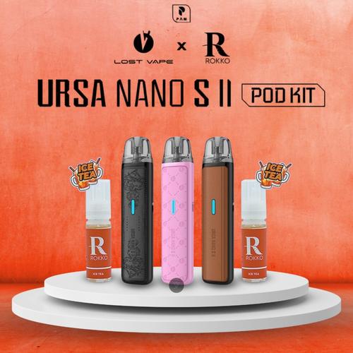 Jual Ursa Nano S2 Pod Kit + Rokko Ice Tea Salt Nic 15ML by Lost Vape ...