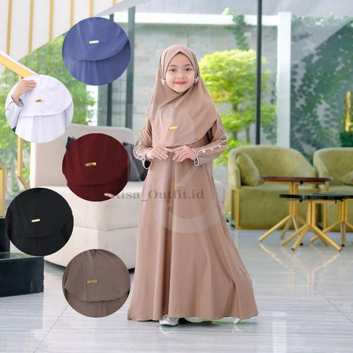 Jual Mecca Set Gamis Anak Perempuan Set Jilbab / Abaya Batwing Anak ...
