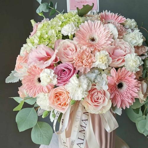 Jual Summer mixed roses garbera daisy and hortensia hydrangea bouquets ...