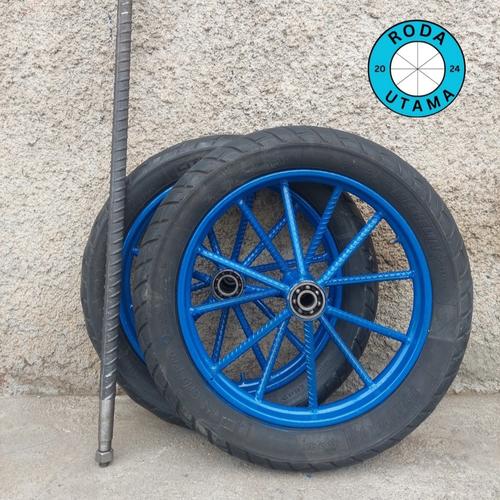 Promo Roda Gerobak Jari 6 Besar Mio Ring 14 (Sepasang Roda & As ...