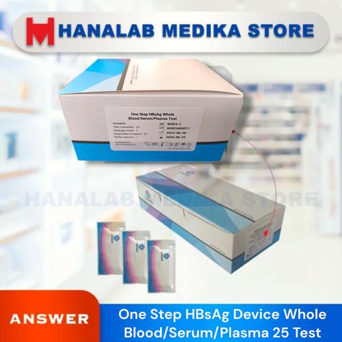 Jual ANSWER HBsAg Device 25tes ( serum/plasma/whole blood) - Kota ...