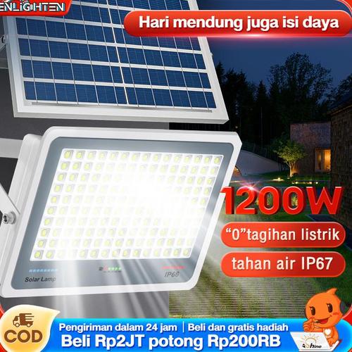 Jual 【Garansi 10 tahun】Lampu tenaga surya lampu taman tenaga matahari outdoor 1000W 1803 LED ...