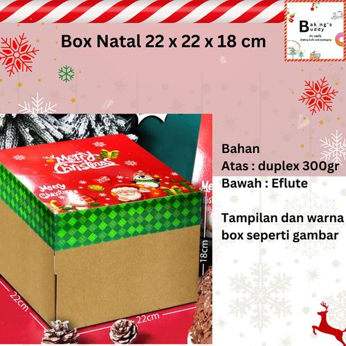Jual Box Kotak Dus Natal Tinggi 22x22x18 cm - 10 pcs - Jakarta Barat ...