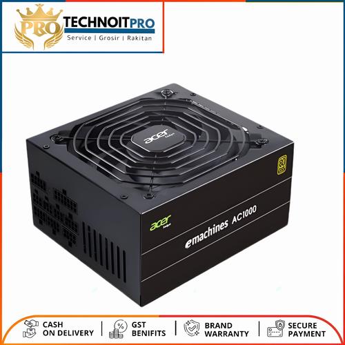 Jual Acer eMachines AC1000 Black 1000W 80+ Bronze Fully Modullar ATX ...