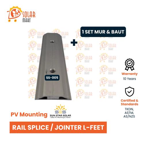 Promo Rail Splice / Jointer L Feet PV Mounting Solar Panel Surya ...