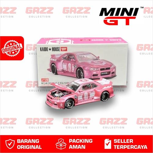 Promo Mini GT Kaido House Nissan Skyline GT-R (R34) Pink Kaido Racing ...