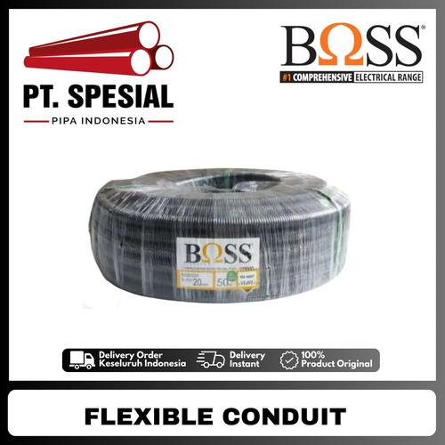 Jual Flexible Boss Conduit dn20 Hitam 50 Meter Selang Flexible 10 Roll ...