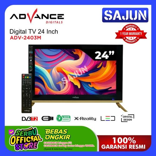 Promo Advance Led TV Digital 24 Inch Miracast ADV-2403M / ADV2403M Cicil 0% 3x - Jakarta Utara ...