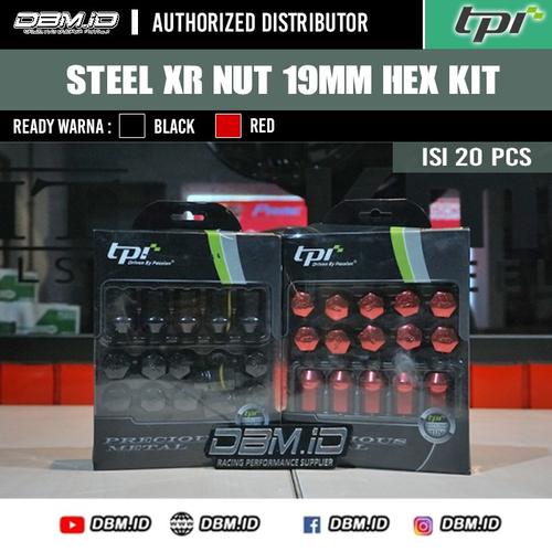 Jual Lug Nut Velg Baut Baja TPI Original 19mm HEX Kit 20 Merah / Hitam ...