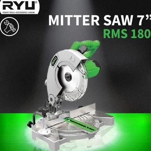 Jual TEKIRO RYU RMS 180 MESIN POTONG ALUMUNIUM KAYU MITTER SAW 7" inch ...