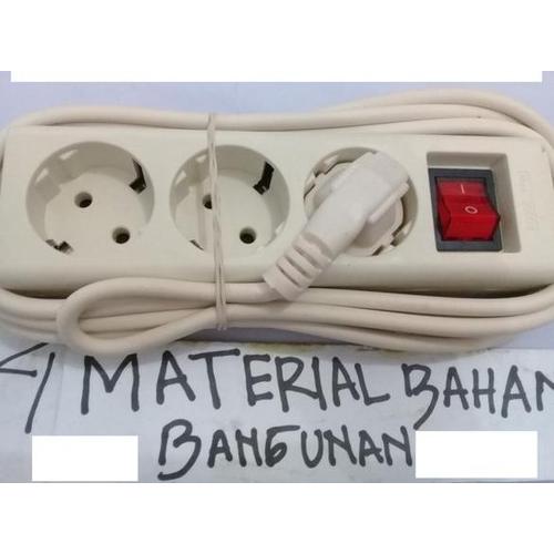 Jual stop kontak 3 lubang 5M saklar steker colokan listrik multi ...