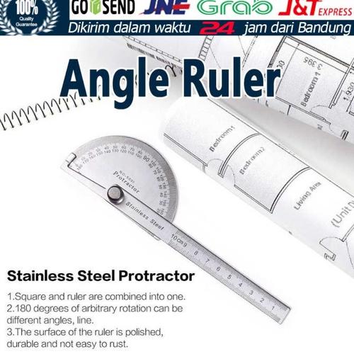 Jual NEW BUSUR 180 DERAJAT PENGGARIS COMBI STAINLESS PROTACTOR ALAT ...