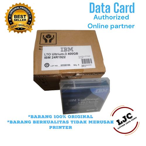 Jual IBM LTO Ultrium 3 Tape 400/800 GB Data Cartridge - 24R1922 ...