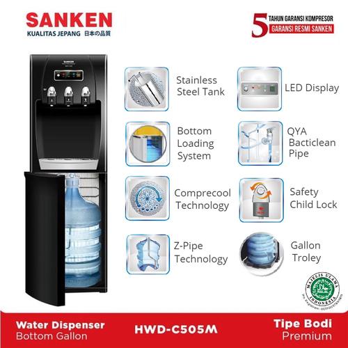 Jual SANKEN Dispenser Galon Bawah HWD-C505M Kompresor - GOCAR INSTANT ...