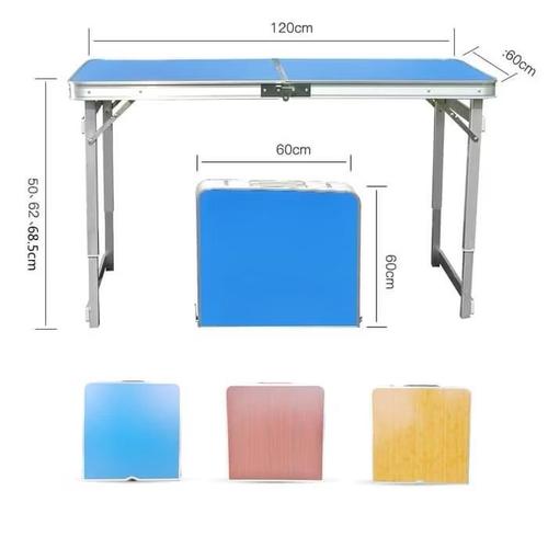 Jual Meja lipat koper / meja kaki petak mini portable 120x60cm / meja ...