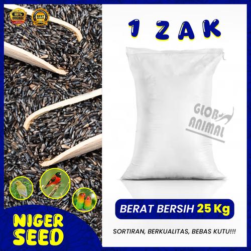 Jual NIGER SEED ZAK 25KG pakan burung biji niger nigger seed karung 25 ...