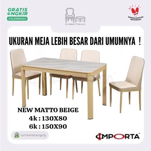 Jual Meja Makan Marmer IMPORTA NEW MATTO Meja Makan 4 kursi Meja ...