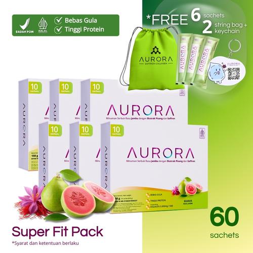 Jual Aurora Saffron Collagen Creatine Guava | Special Bundle 60 Sachets ...