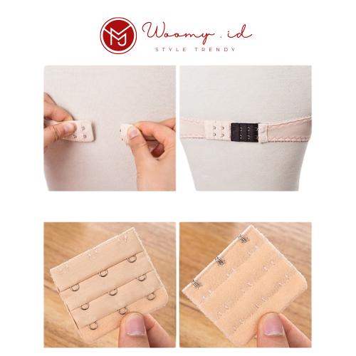 Promo Woomy PBH100 Pengait Bra Tambahan 3 Kait 2 Kait Karet Sambung BH 2 Baris Extension Pengait ...