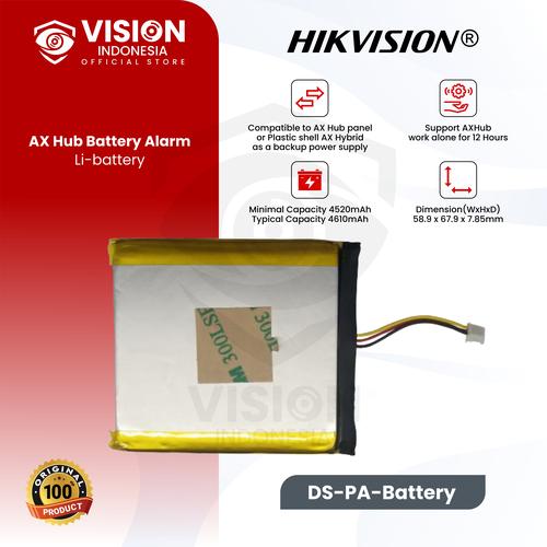 Jual HIKVISION DS-PA-BATTERY / BATTERY ALARM HIKVISION AX Hub Battery ...