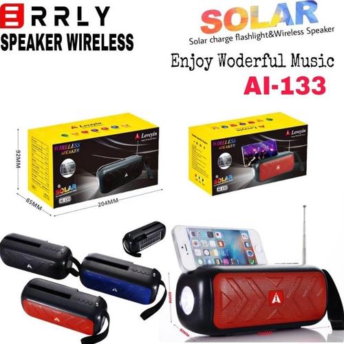 Jual Speaker Bluetooth ERRLY AI 133 Speaker Solar Recharge Panel Surya Speaker FM Antena Radio ...