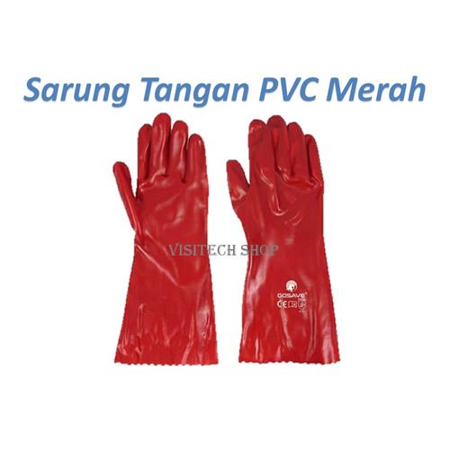 Promo Sarung tangan safety pvc 16 Inch Merah Sarung Tangan Pvc 14 Inch ...